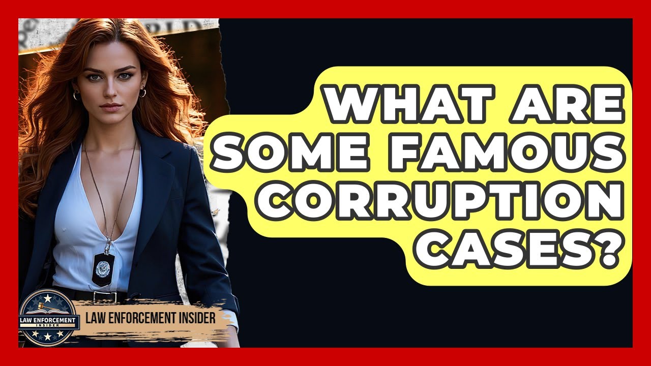 What Are Some Famous Corruption Cases? – Law Enforcement Insider ...