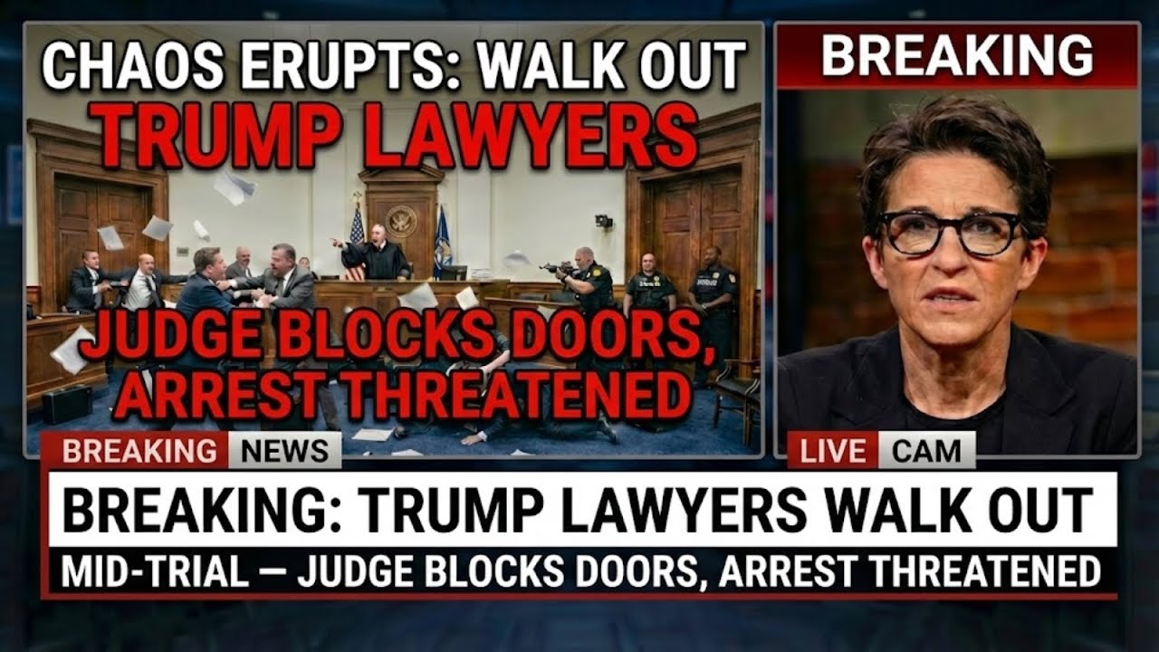 BREAKING: Trump Lawyers WALK OUT Mid-Trial — Judge Blocks Doors, Arrest ...