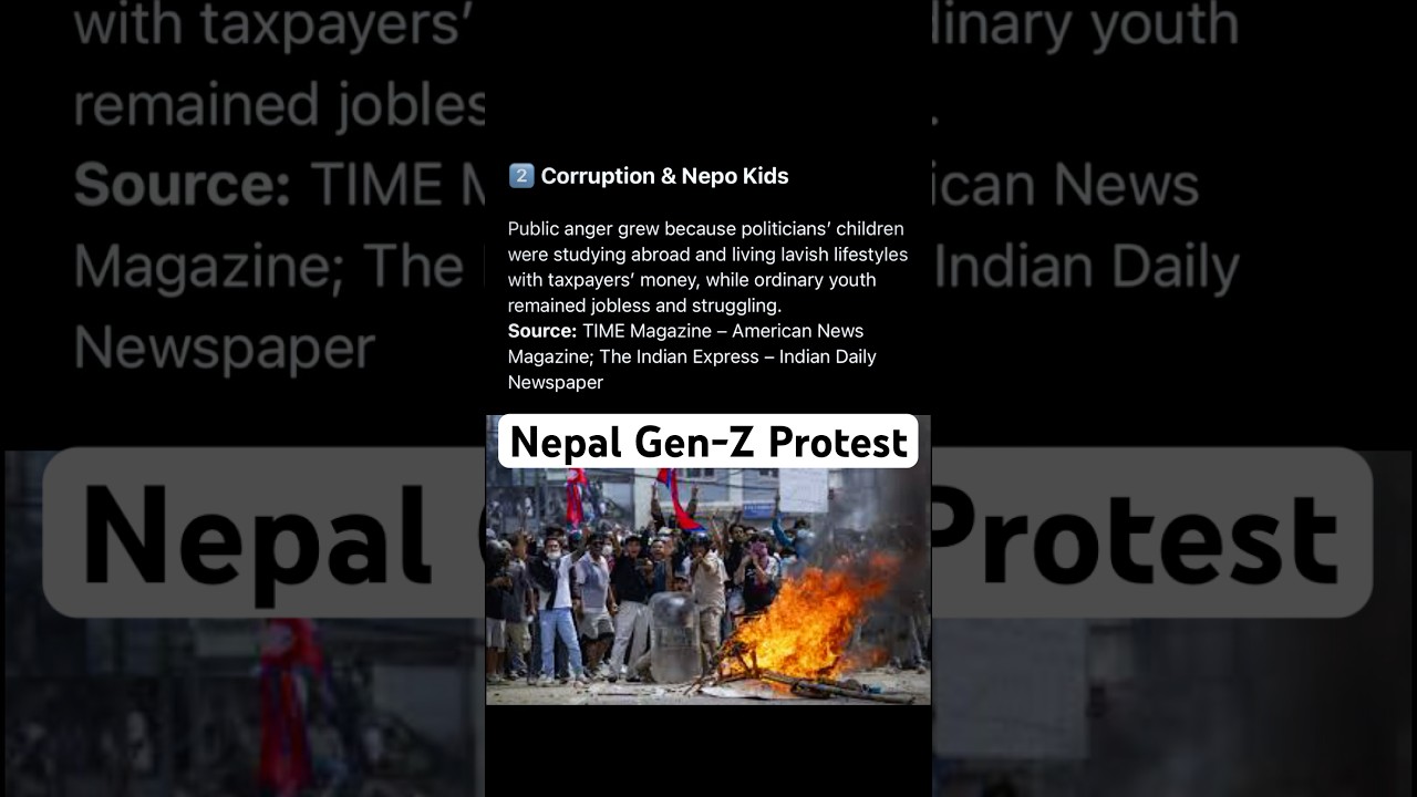 Nepal Gen Z protests expose corruption & nepotism youth rise against ...