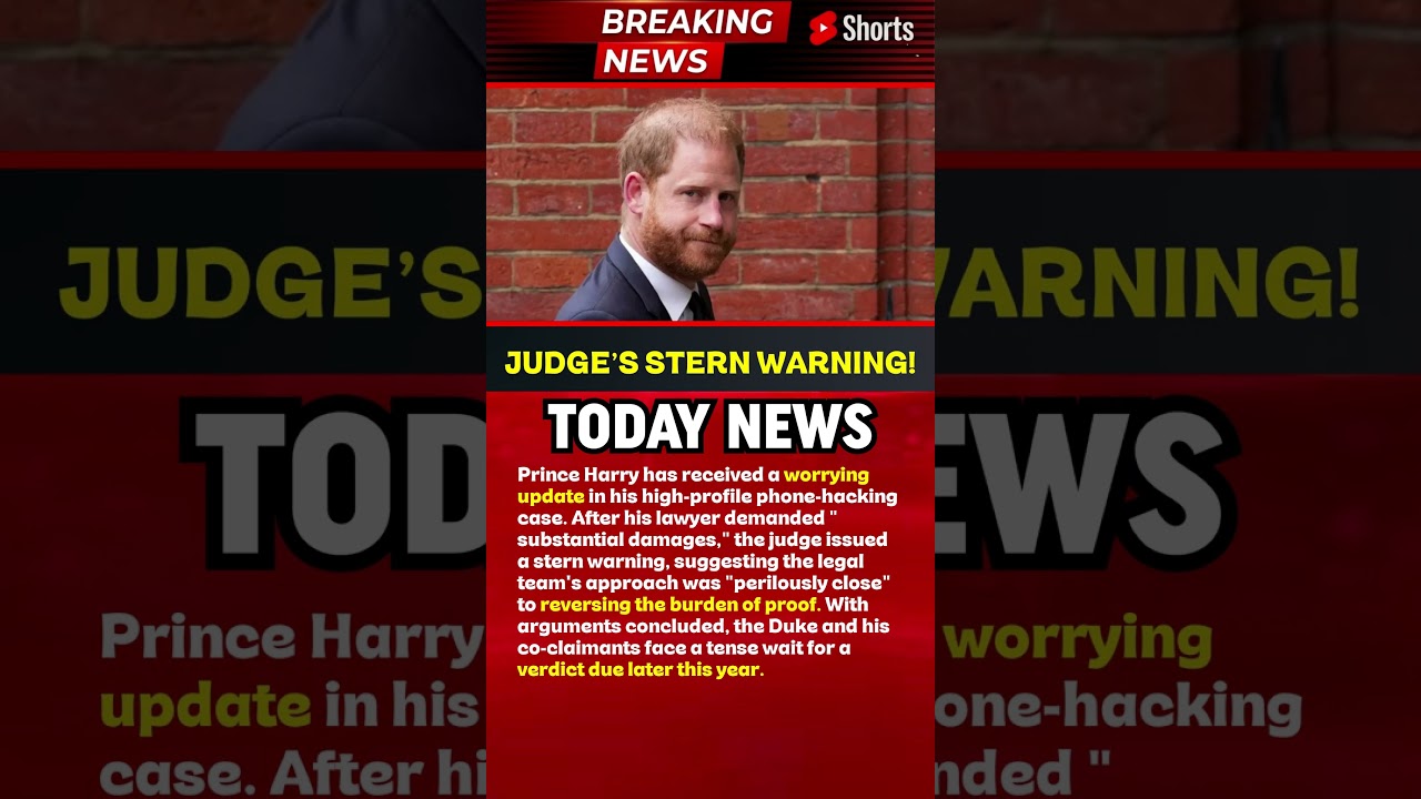 BREAKING: Judge Warns Prince Harry’s Legal Team! Major Setback Revealed ...